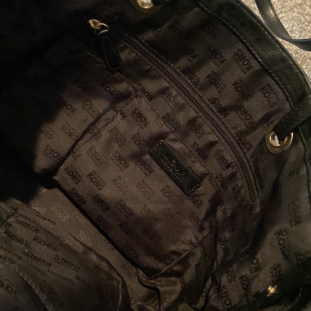 Michael Kors Black Logo Medium Tote With Logo Print - Gem